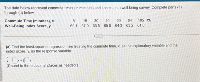 Solved The data below represent commute times (in minutes) | Chegg.com