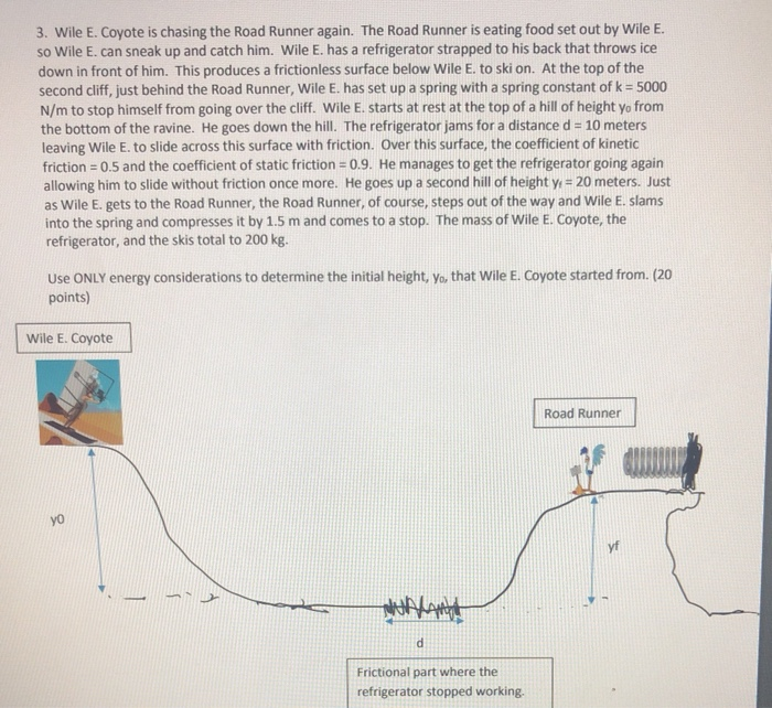 Solved 3. Wile E. Coyote is chasing the Road Runner again. | Chegg.com