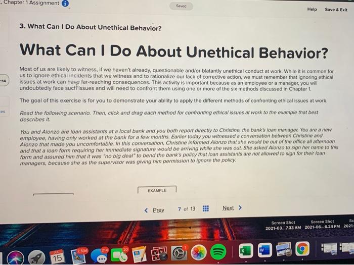 Solved - Chapter 1 Assignment Saved Help Save & Exit 3. What | Chegg.com