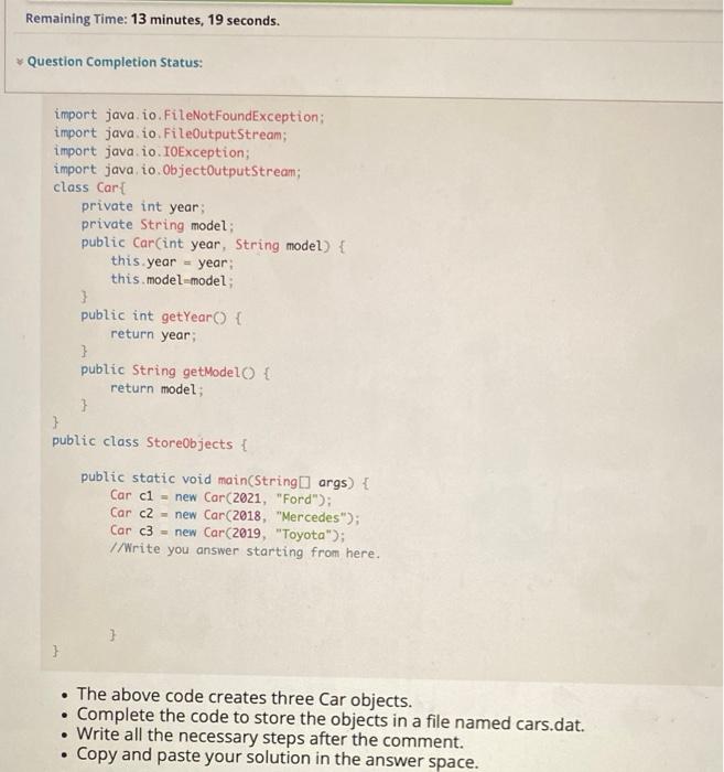Solved Remaining Time: 13 minutes, 19 seconds. Question | Chegg.com