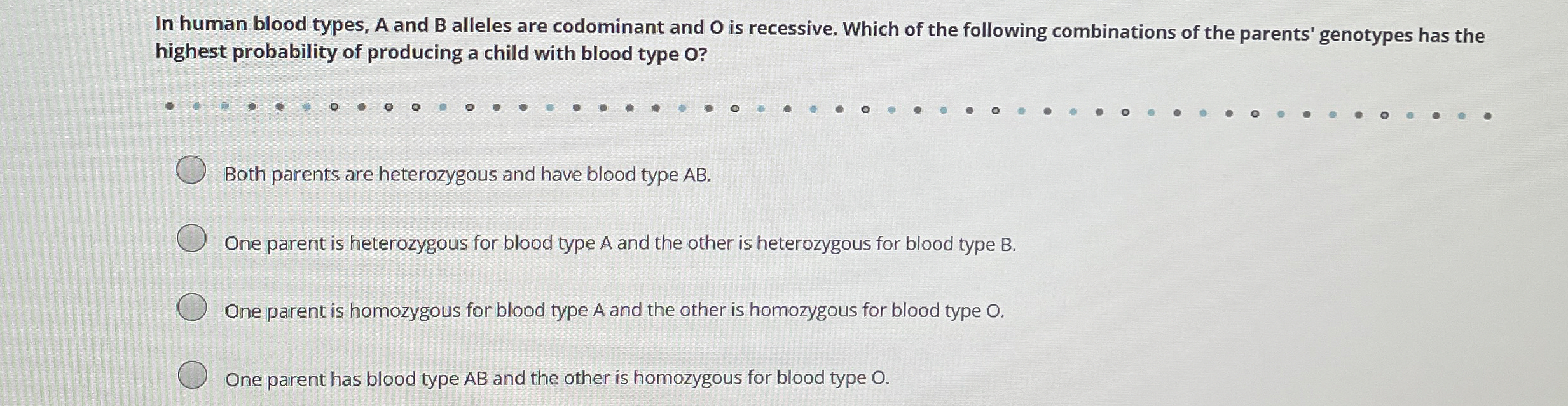 Solved In human blood types, A and B alleles are codominant | Chegg.com