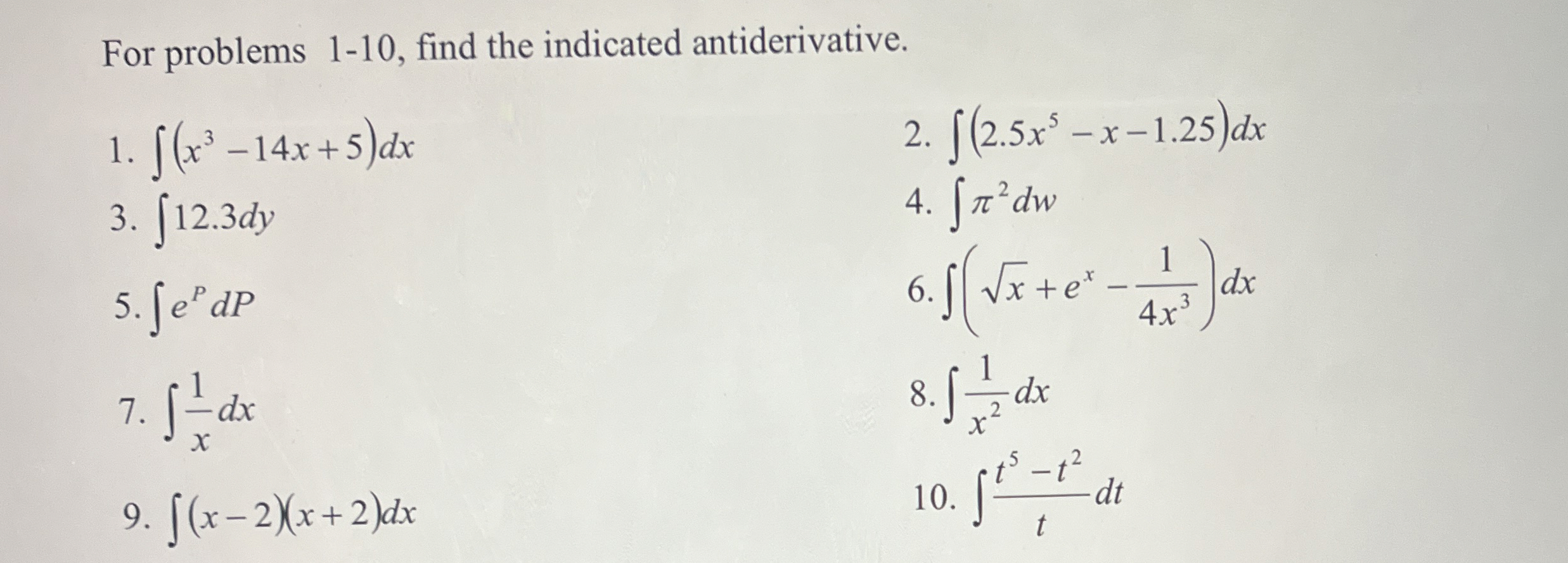 Solved 1 ﻿For problems 1-10, ﻿find the indicated | Chegg.com