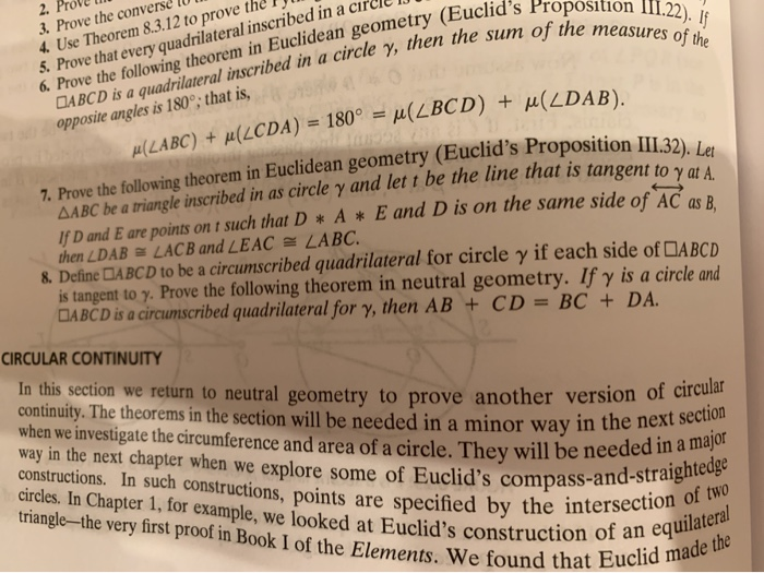 Solved 2. Prole lid's Proposition III.22). If sum of the | Chegg.com