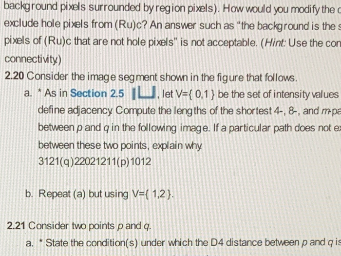 2.16 Consider the two image subsets, S1 and S2 in the | Chegg.com
