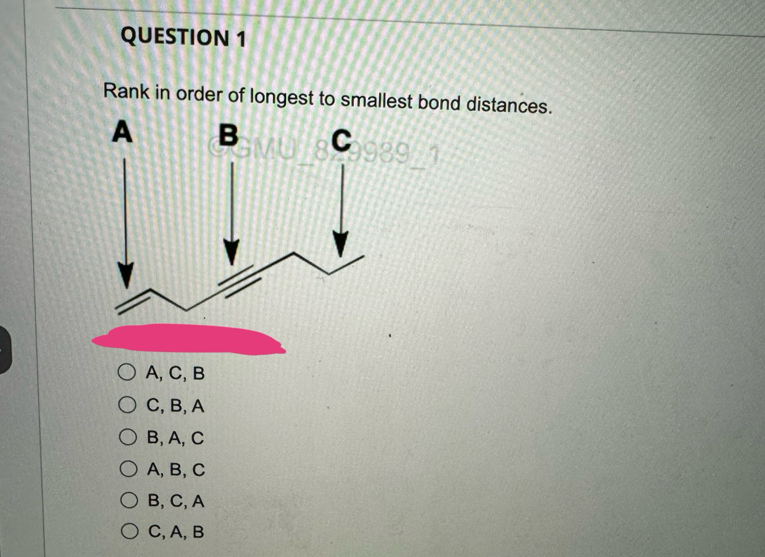 Solved QUESTION 1Rank in order of longest to smallest bond | Chegg.com