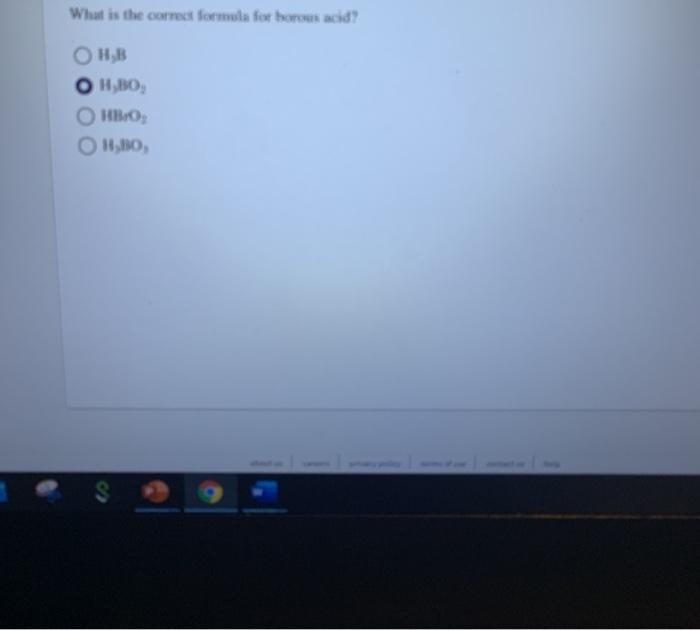 Solved What is the correct formula for barous acid Он в оно | Chegg.com