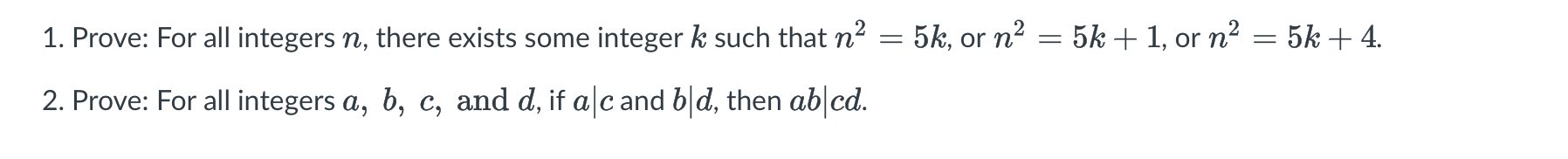 Prove: For all integers n, ﻿there exists some integer | Chegg.com