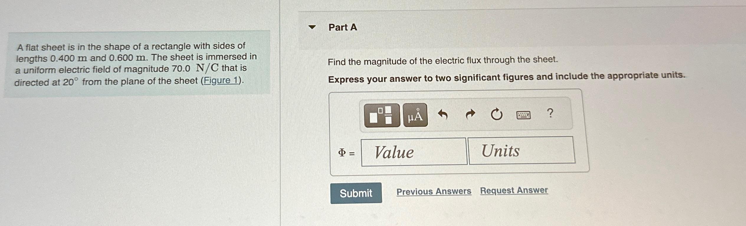 Solved Part AA flat sheet is in the shape of a rectangle | Chegg.com