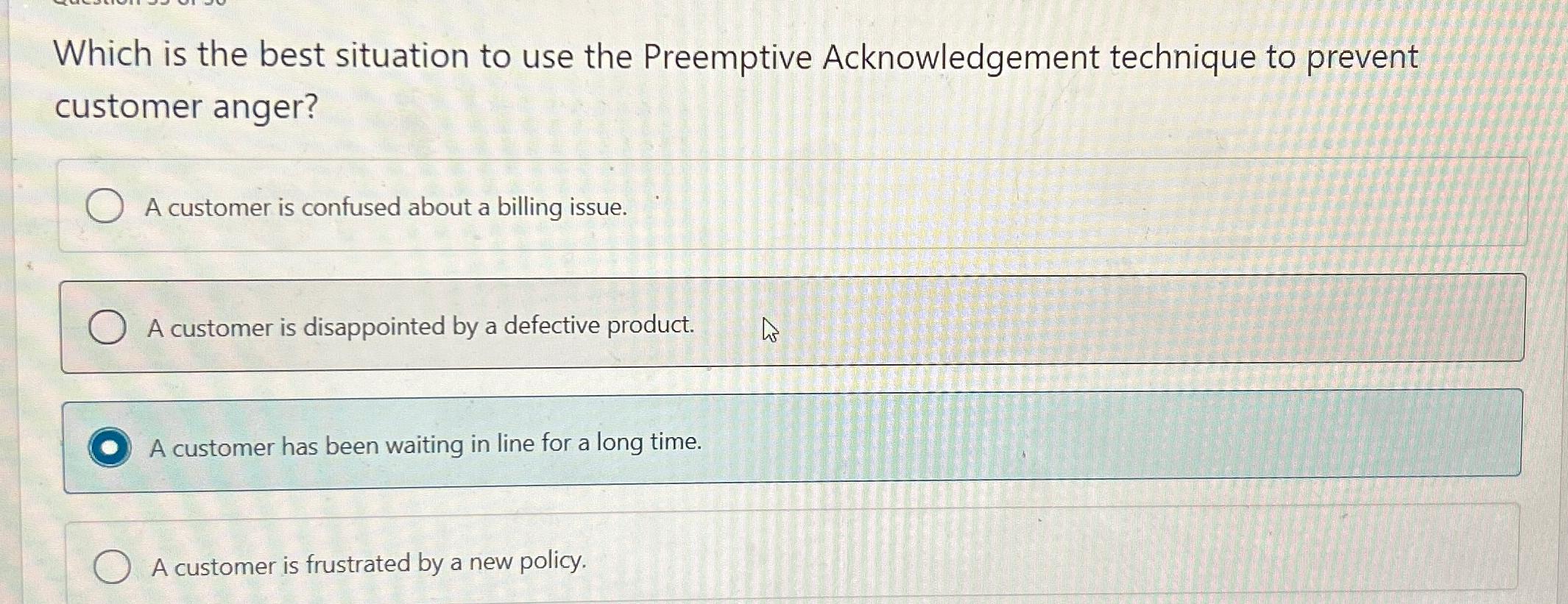 Solved Which is the best situation to use the Preemptive | Chegg.com