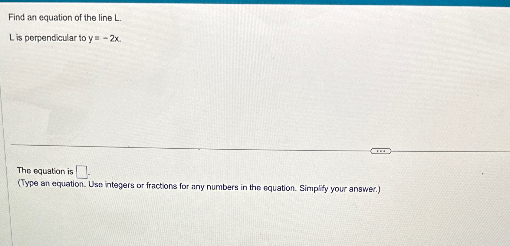 Solved Find an equation of the line L.L ﻿is perpendicular to | Chegg.com