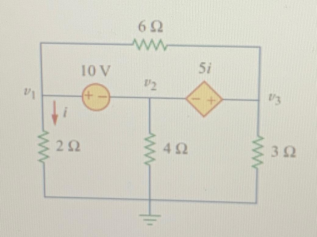 Solved Use mesh analysis to find i, ﻿v1, ﻿v2, ﻿v3 | Chegg.com