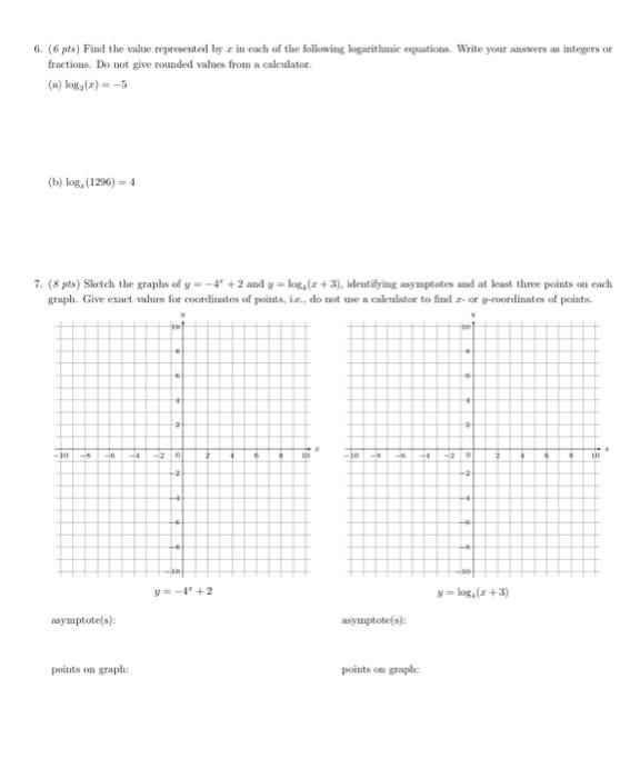 Solved 6. (6pts) Find the value represented is x in each of | Chegg.com