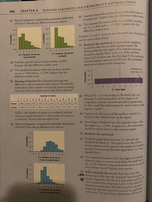 406 CHAPTER 6 RANDOM VARIABLES (a) Hece ase | Chegg.com