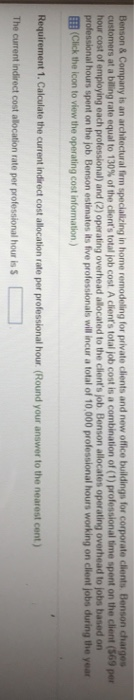 Solved 1. Calculate the current indirect cost allocation | Chegg.com