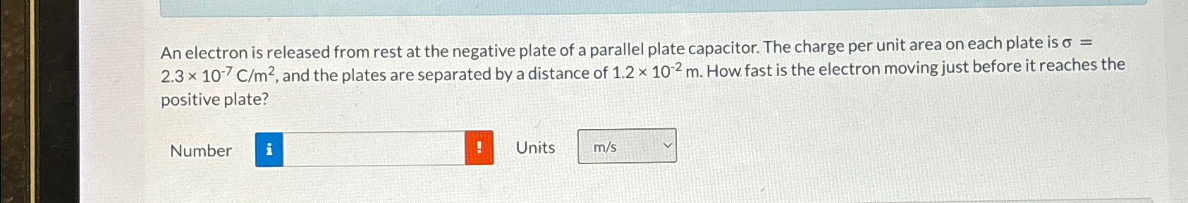 Solved An electron is released from rest at the negative | Chegg.com