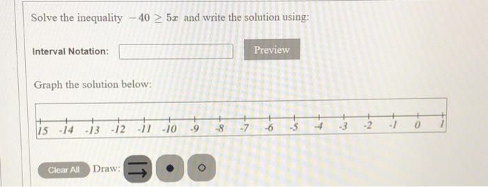Solved For the following graph, express the interval shown | Chegg.com