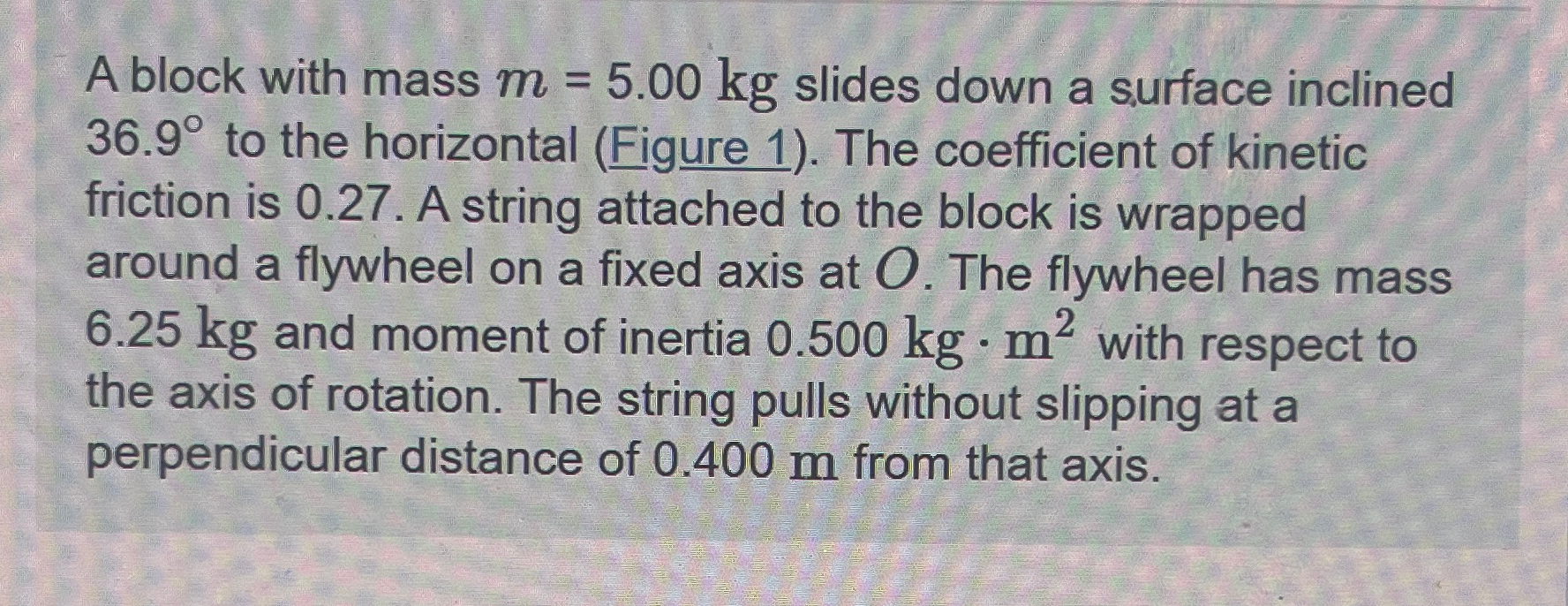 Solved A block with mass m=5.00kg ﻿slides down a surface | Chegg.com