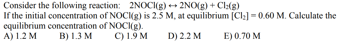 Solved Consider the following reaction: | Chegg.com
