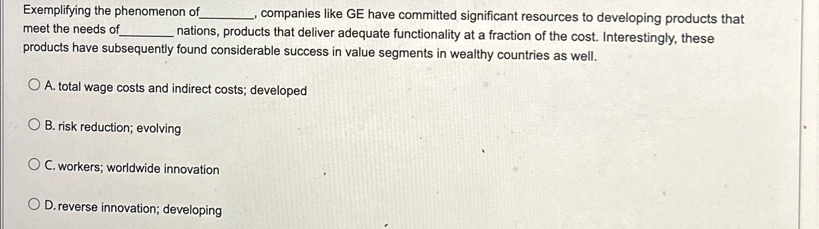 Solved Exemplifying the phenomenon o , ﻿companies like GE | Chegg.com