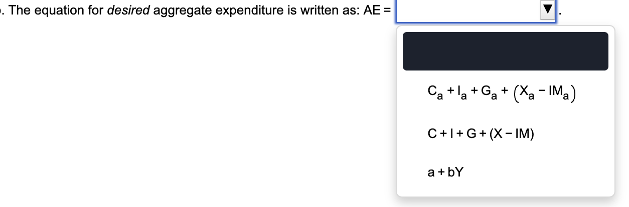 Solved choose the correct answer The equation for desired | Chegg.com