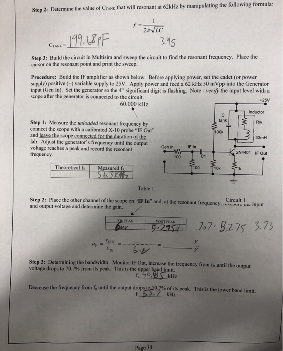 Objective: To learn how the Intermediate Frequency | Chegg.com