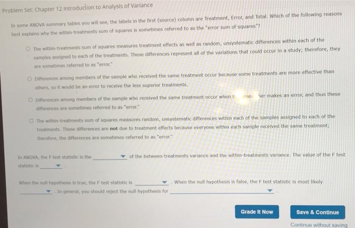 Problem Set: Chapter 12 Introduction to Analysis of | Chegg.com