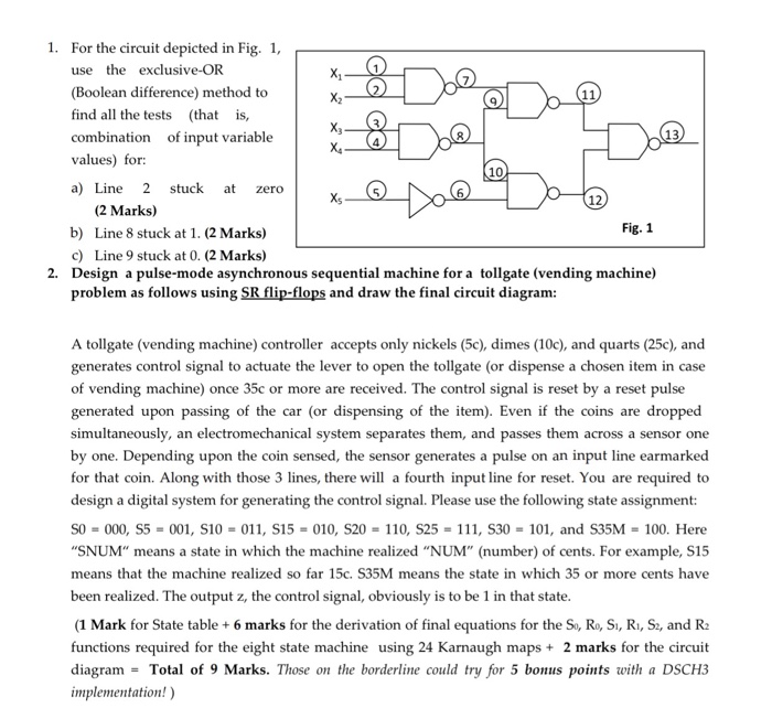 Solved 1. For the circuit depicted in Fig. 1, use the | Chegg.com