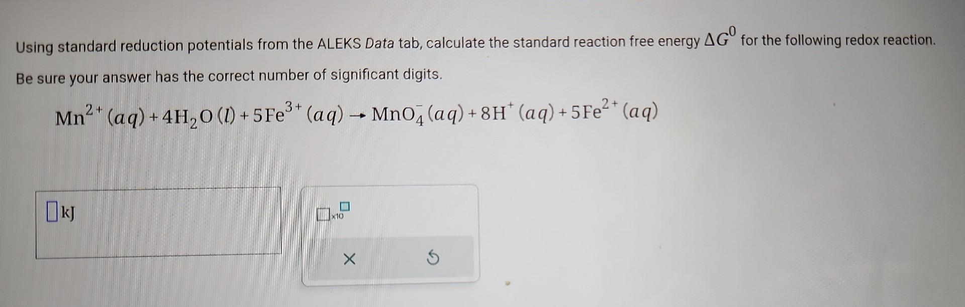 Solved Using standard reduction potentials from the ALEKS | Chegg.com
