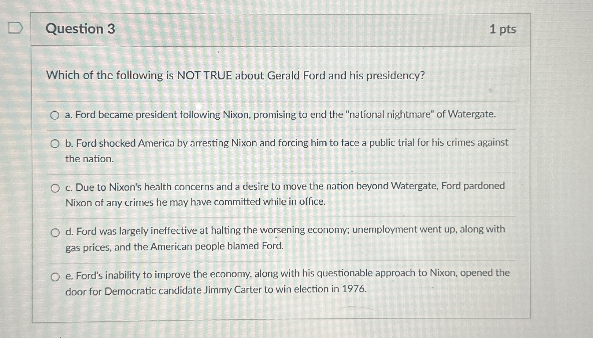 Solved Question 31 ﻿ptsWhich of the following is NOT TRUE | Chegg.com