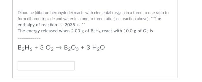 Solved Diborane (diboron hexahydride) reacts with elemental | Chegg.com