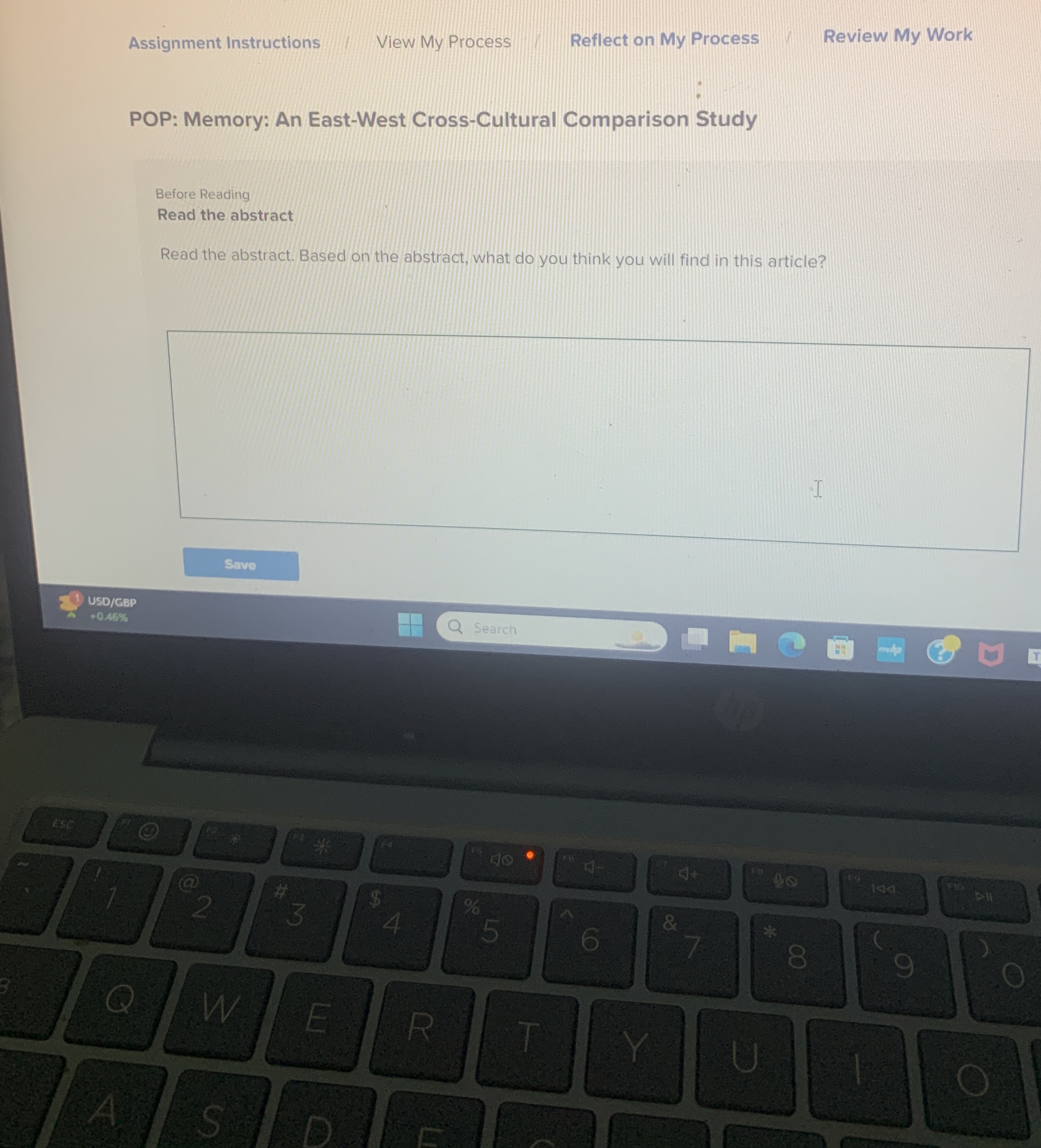 Solved Assignment InstructionsView My ProcessReflect on My | Chegg.com