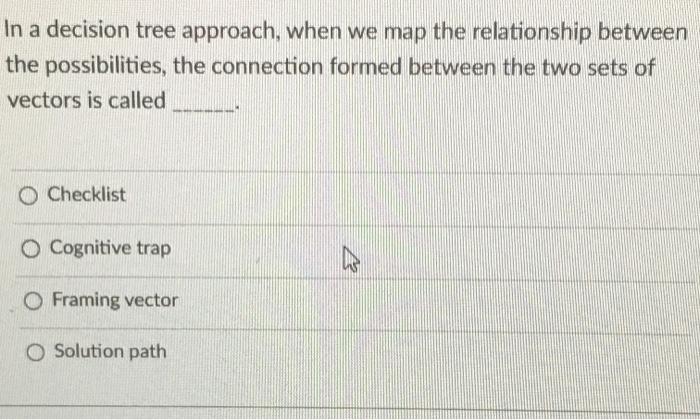 Solved In a decision tree approach, when we map the | Chegg.com