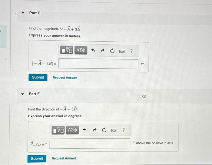 Solved Vector A Has A Magnitude Of 28 0 M And Makes An Angle