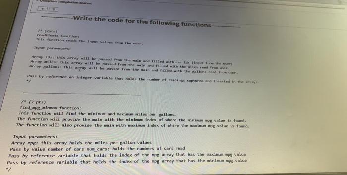 Solved write a program that calculates the miles per gallon | Chegg.com