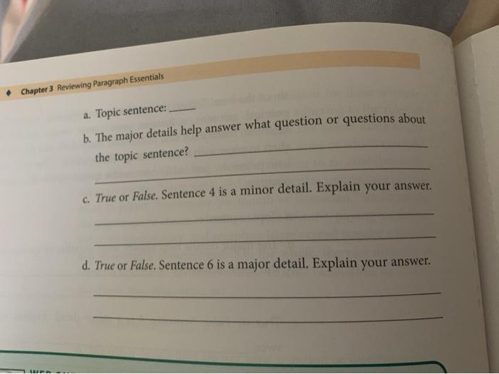 Solved . 153 Knowing the Difference between Major and Minor | Chegg.com