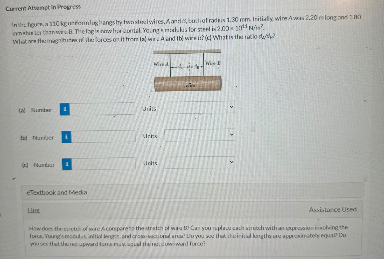 Solved Current Attempt in ProgressIn the figure, a 110 ﻿kg | Chegg.com