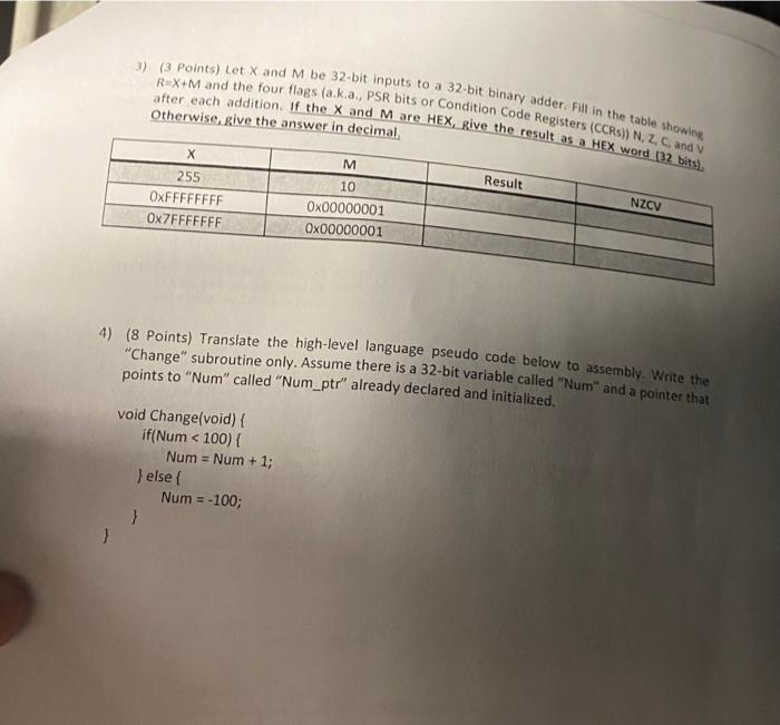 Solved 3) (3 Points) Let X and M be 32-bit inputs to a 32 | Chegg.com