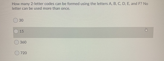 Solved How many 2-letter codes can be formed using the | Chegg.com