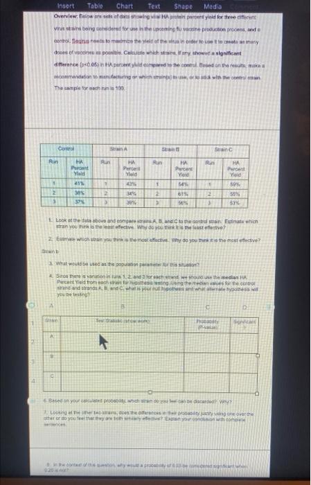 Insert Table Chart Text Shape Media Overview Below | Chegg.com