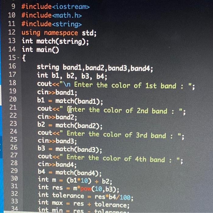 Solved please draw a flow chart for resistor color codes | Chegg.com