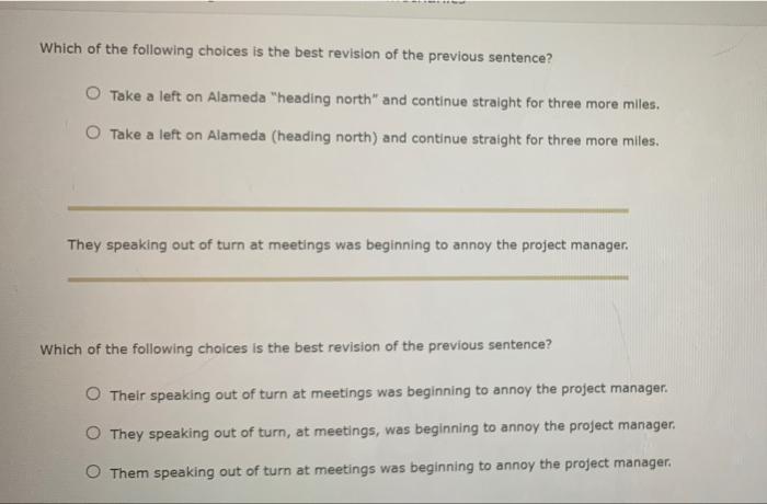 Solved Which Of The Following Choices Is The Best Revision Chegg