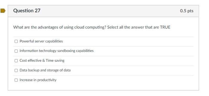 Solved What are the advantages of using cloud computing? | Chegg.com