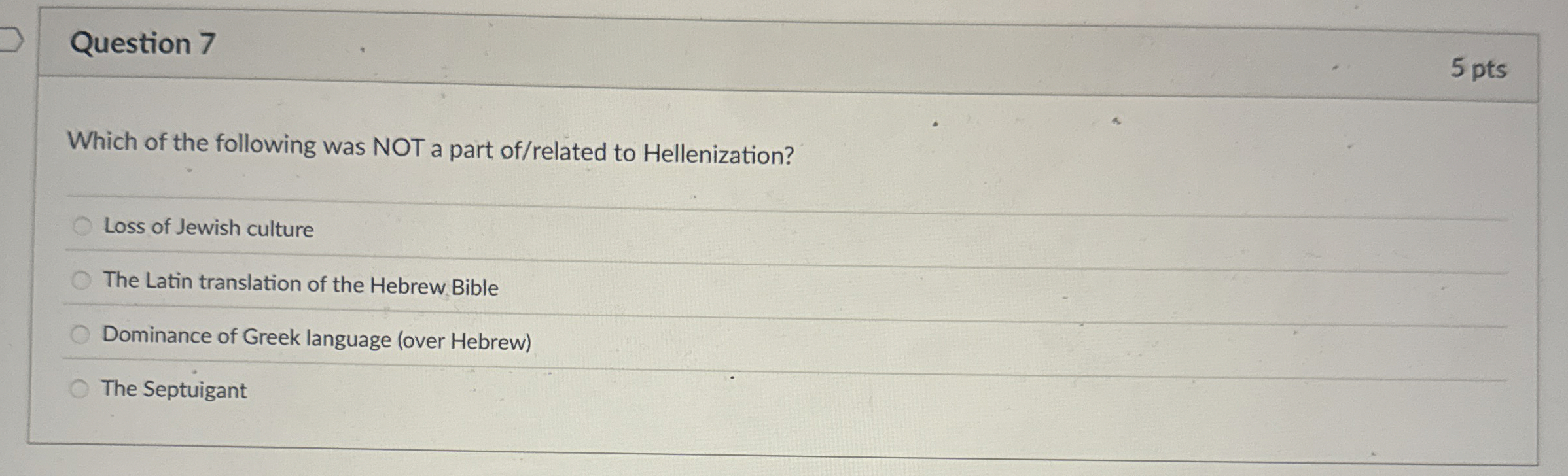 Solved Question 75 ﻿ptsWhich of the following was NOT a part | Chegg.com
