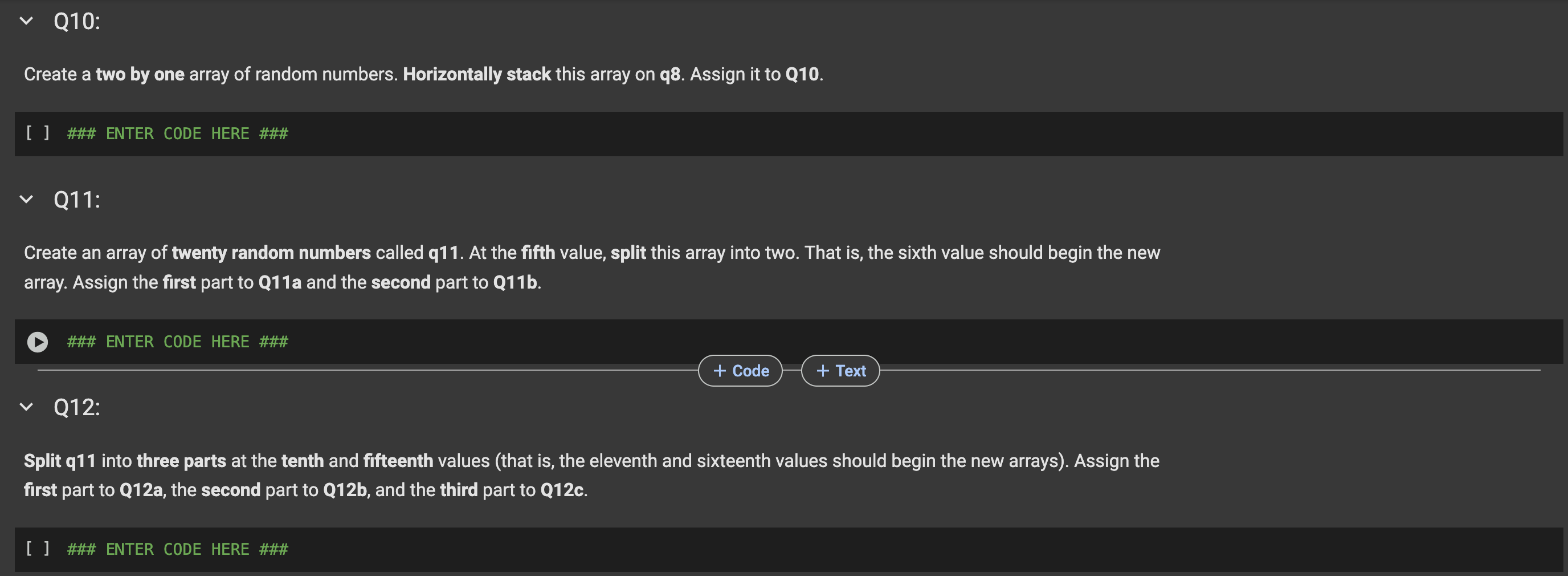 Solved Answer all parts of the questions.Q10:Create a two by | Chegg.com