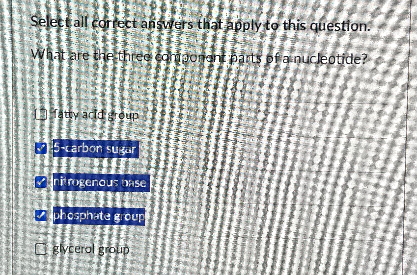 Solved Select all correct answers that apply to this | Chegg.com