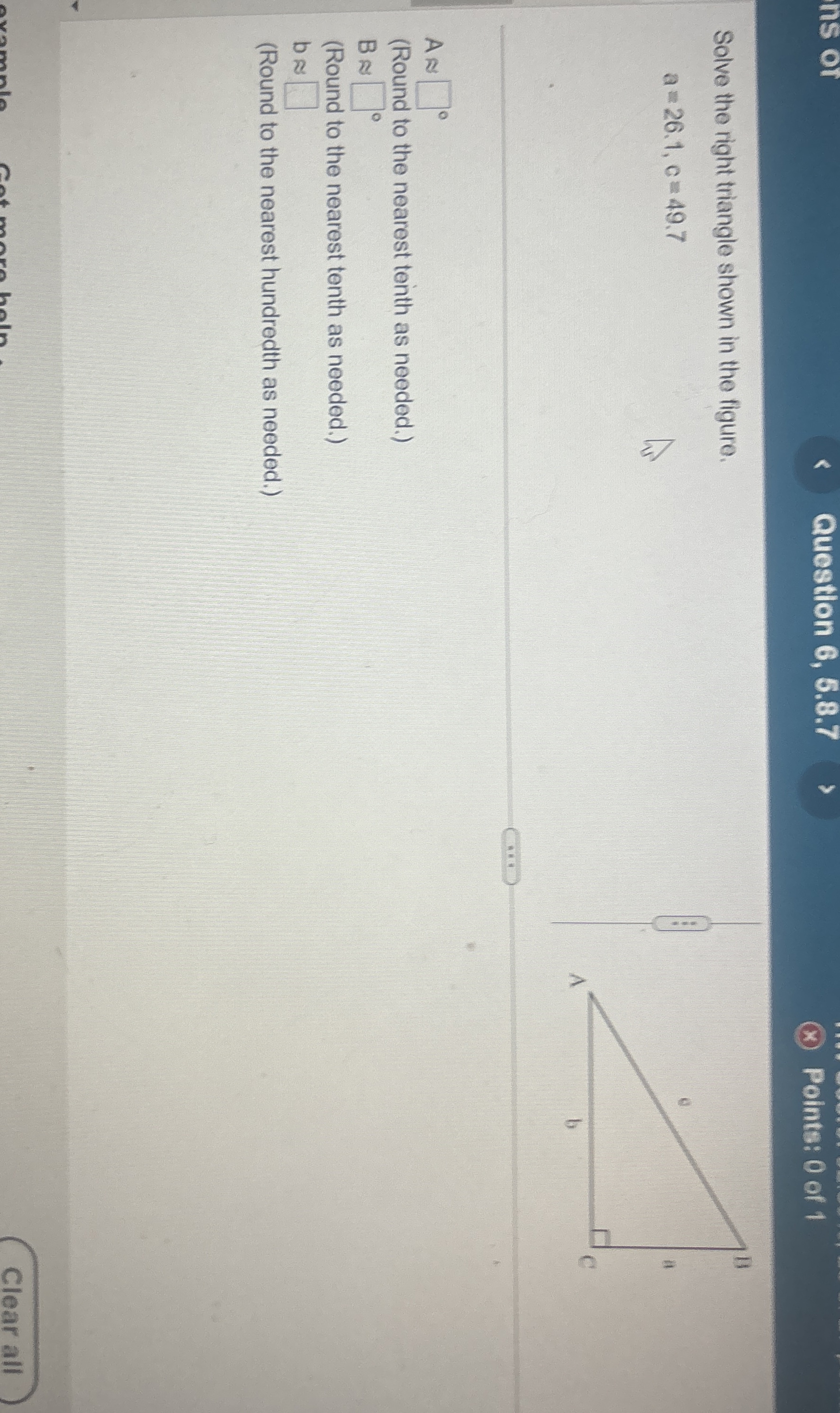Solved Question 6, 5.8.7Points: 0 ﻿of 1Solve the right | Chegg.com