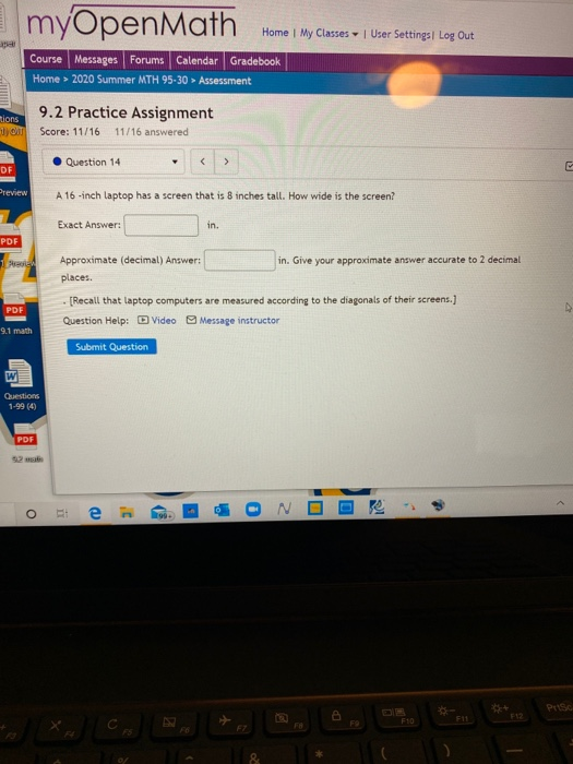 Solved myOpenMath Home | My Classes - User Settings Log Out | Chegg.com