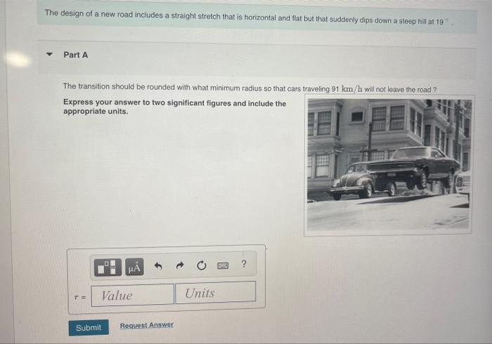 Solved The design of a new road includes a straight stretch | Chegg.com