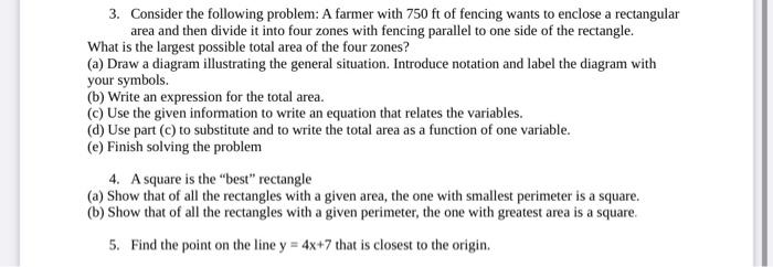 Solved 3. Consider the following problem: A farmer with | Chegg.com