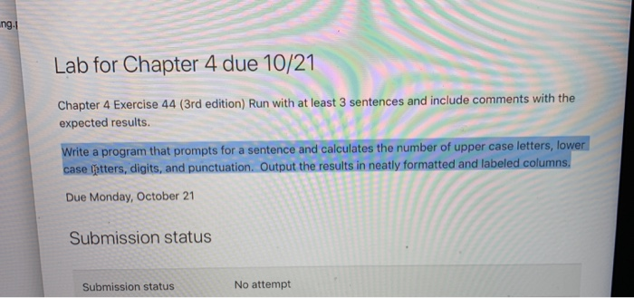 Solved Lab for Chapter 4 due 10/21 Chapter 4 Exercise 44 | Chegg.com